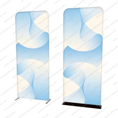 China Foldable Tension Fabric Display Stand For Exhibition Expo Portable Trade Show Media Wall Display for sale