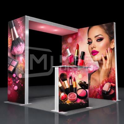 China SEG Light Box Backlit Reception Desk LED Light Box Display Easy Build Light Box Exhibition Booth for sale