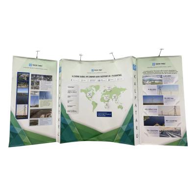 China Trade Show Booth Portable 10x20ft Pop Up Display Backdrop Banner Stand Exhibition Counter Lightweight Durable with Customizable Graphics for sale