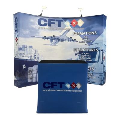 China Trade Show Booth Offering Professional Exhibition Setup with Integrated LED Lighting and TV Mount for Effective Presentation for sale