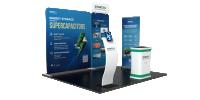 China Modular Tension Fabric Trade Show Booth 10x10ft Customizable Portable Display Stand for sale