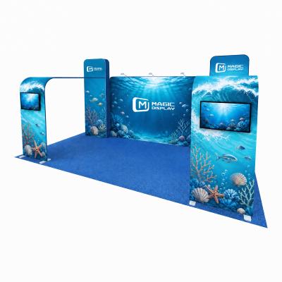 China Portable Trade Show Booth Kits Ideal for Frequent Exhibitors 10x20ft Quick Installation Booth for sale