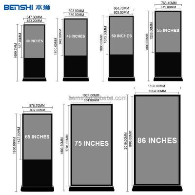 China 55 polegadas painel LCD interior tela sensível ao toque ecrã digital Totem Android digital display quiosque à venda