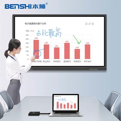 中国 65インチ スマートインタラクティブなホワイトボード フルビュー フラットパネル スマートボード 販売のため