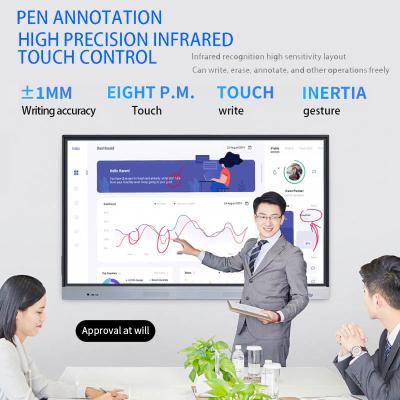 Cina 65 86 100 Inch Electronic Smart Interactive Whiteboard Classroom (Classe di lavagna elettronica intelligente e interattiva) in vendita