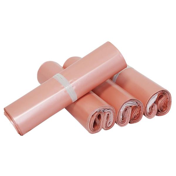Quality Tear Resistant Pink Poly Mailer Bags Pink Shipping Bags Self Sealing Closure for sale