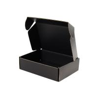 China Rectangular Black Folding Airplane Boxes Kraft Corrugated Paper Storage Solution folding shipping boxes for sale