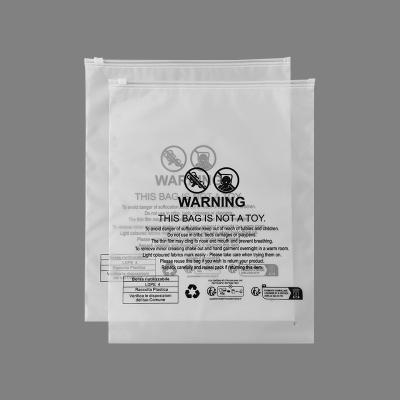China Recyclable Waterproof Transparent Package Custom Plastic Zip Bags With Logo for sale
