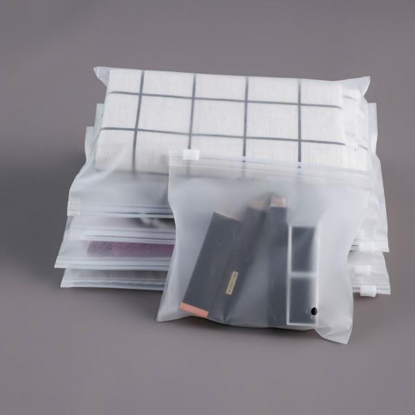 Quality EVA D2W Biodegradable Custom Frosted Zipper Bags Screen Printing / Gravure for sale