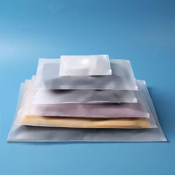 Quality EVA D2W Biodegradable Custom Frosted Zipper Bags Screen Printing / Gravure for sale