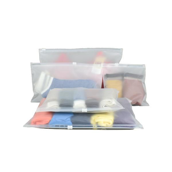 Quality EVA D2W Biodegradable Custom Frosted Zipper Bags Screen Printing / Gravure for sale