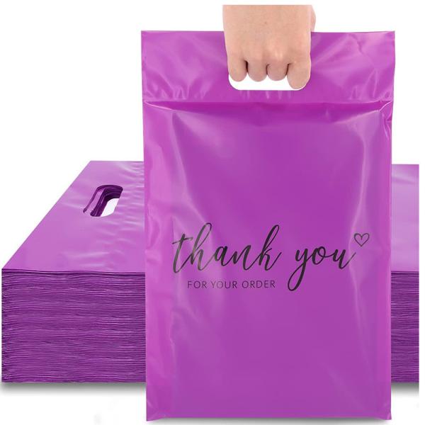 Quality D2W PE Biodegradable Courier Parcel Large Delivery Bag Double Handles for sale