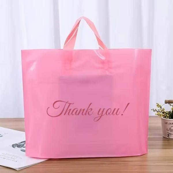 Quality Recyclable Plastic Bag With Handle Mailing Bags Personalised Tear Roof / for sale
