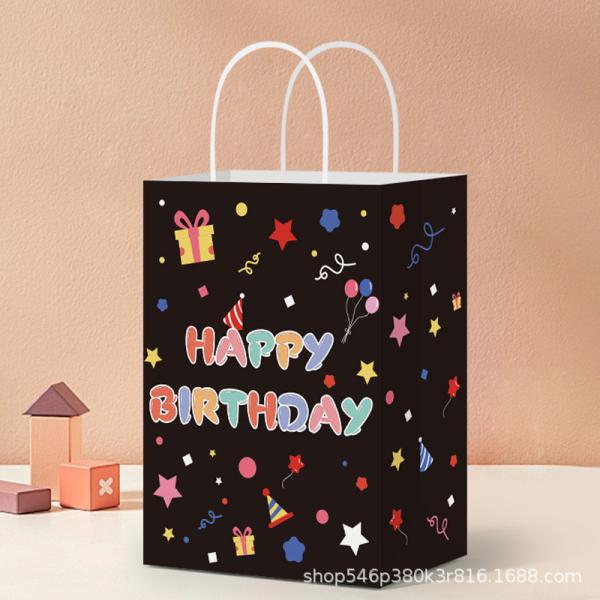 Quality Silk Belt Custom Printed Kraft Paper Bag Gift Paper Bag Shopping Packaging Square Bottom for sale