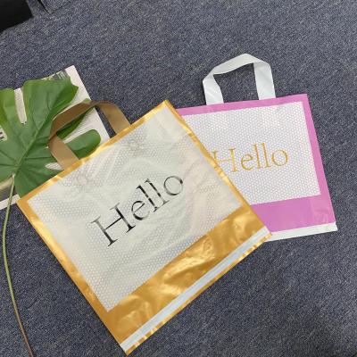 Cina Borse di plastica di grande capacità stampate con logo personalizzato con maniglie per lo shopping in vendita