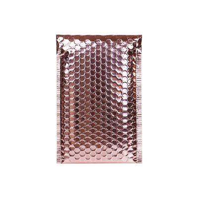 China Saco de embalagem de almofada de bolhas de ouro rosa personalizável à venda