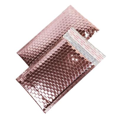 China Saco de embalagem de almofada de bolhas de ouro rosa personalizável à venda