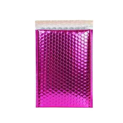 Cina Rose Magenta Film Aluminized Bubble Bags Colonne d'aria a forma di angolo per un imballaggio ottimale in vendita