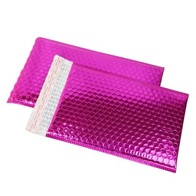 Cina Rose Magenta Film Aluminized Bubble Bags Colonne d'aria a forma di angolo per un imballaggio ottimale in vendita
