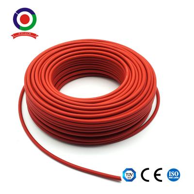 China Gelijkstroom schatte Zwarte Rode Zonnepaneelpv Kabel 6mm2 verdubbelt Geïsoleerde Kwaliteitsdraad for sale