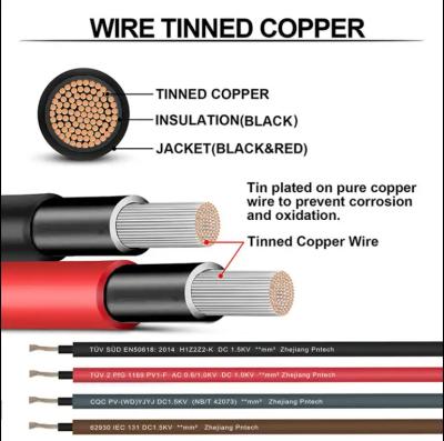 China 100m Length Solar Direct Current Cable With Copper Conductor Material for sale