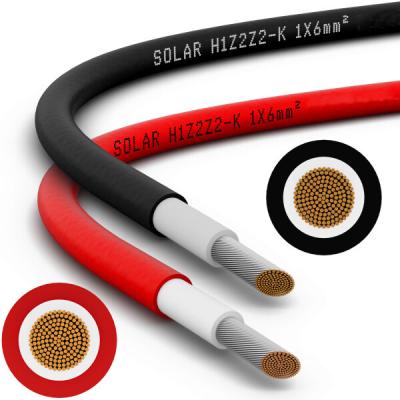 Китай XLPO Внешний материал оболочки Солнечный фотоэлектрический кабель 6 мм2 Диаметр 25 лет Продолжительность жизни продается
