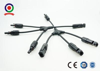 China IP67 1000V Black  Branch Connector , 3 To 1  DC Cable Connectors for sale