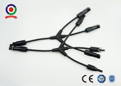 Chine Tuyau d'embranchement de noir d'IP67 1000V, cables connecteur de 3 à 1 C.C à vendre