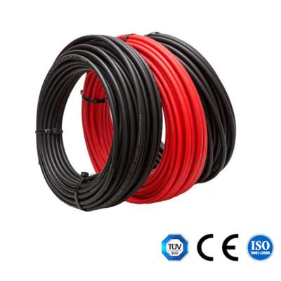 Китай Dc кабеля Pv панели солнечных батарей 100metre Tuv расклассифицировал соединитель ² 4mm для того чтобы гофрировать для того чтобы связать проволокой красную черноту продается