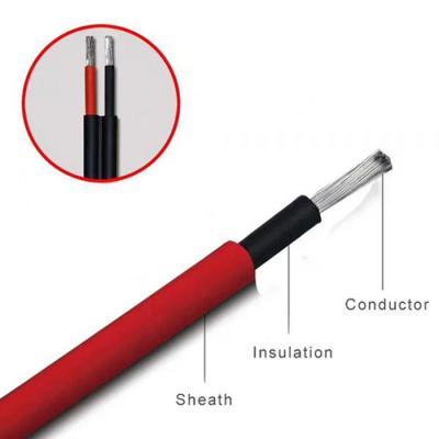 China Tuv Ingeblikte Zonnekabel van de Koper1800vdc 2x4mm2 Tweelingkern Te koop