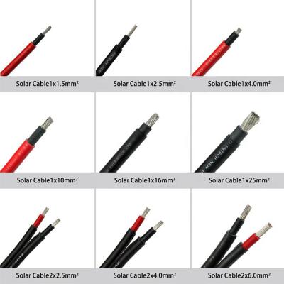 China Abrasion Resistance DC Solar Cable 1500VDC Flame Retardant for Harsh Environments and Solar Power Projects for sale