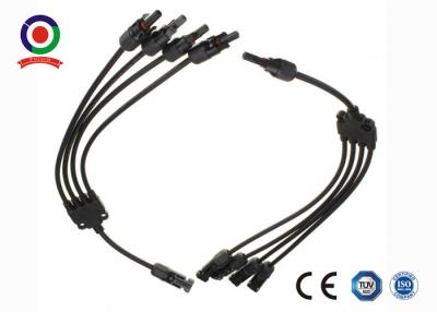 China Y Branch  Waterproof Solar Cable Connectors 4 In 1 Aging Resistance for sale