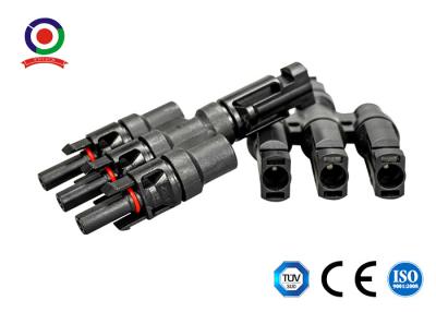 China Crimp Connection 4000W 2.5mm2 6.0mm2 3 to 1 T Solar Branch Connector for sale