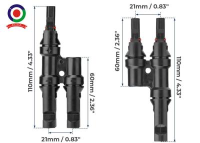 China Ce Certificate Electric 2 To 1 Solar Branch T Connector For Solar Panels for sale