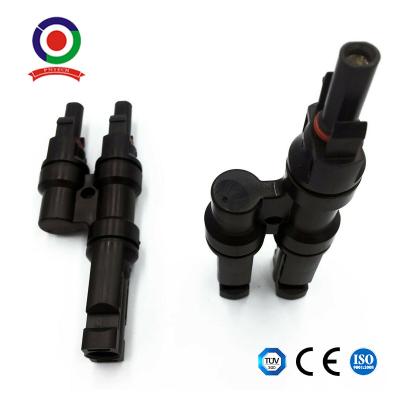 China One Pair Of Compatible T Branch Cable Connectors For Solar Panels And Pv Systems for sale