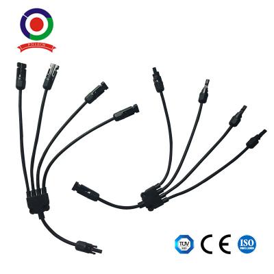 Chine Extension imperméable de connecteur d'adaptateur de diviseur de câble de branche du panneau solaire Y 1 paire à vendre