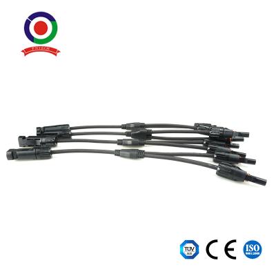 China CE 30A Y Branch Parallel Adapter Cable 1 To 2 Solar Panel Connectors Wire Plug for sale