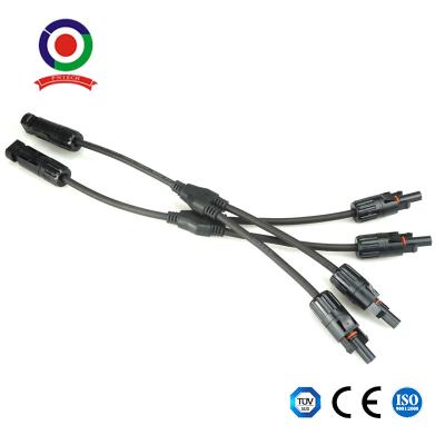 China CE 30A Y Branch Parallel Adapter Cable 1 To 2 Solar Panel Connectors Wire Plug for sale