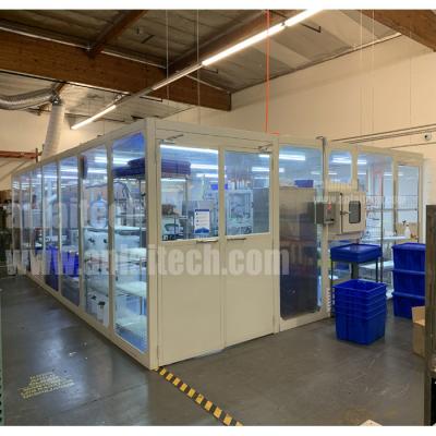 China Full glass type Clean room, ISO7 clean class Modular clean room China supplier for sale