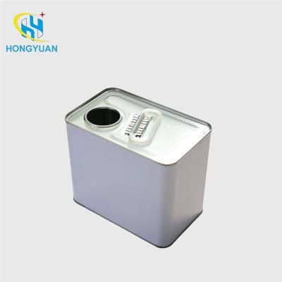 China 2L Square Empty Metal Tin Can with Easy Pour Opening | Industrial Packaging for sale