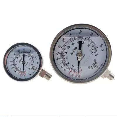 China WINTERS PAM-35 Stainless Steel Ammonia Pressure Gauge with IP65 Protection and 63mm Dial Size for Industrial Use for sale