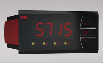 China PR 5715 Digital Panel Meter Panel Mount 4 Relays Analog Output Programmable LED Indicator for sale