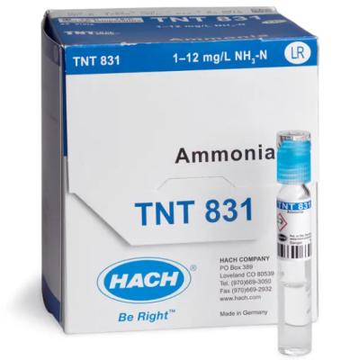 China HACH Ammonia TNTplus Vial Test, LR (1-12 mg/L NH₃-N), 25 Tests  TNT831 for sale