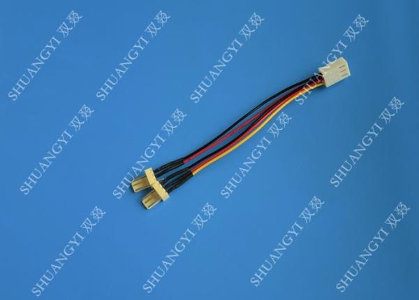Quality 3-Pin Female to 2 x 3-Pin Male Computer Case Fan Y-Splitter Power Connector Adapter Cable for sale