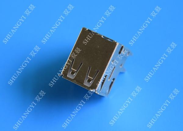 Quality Type A Female USB Charging Connector , Lightweight 8 Pin Dual USB 2.0 Connector for sale