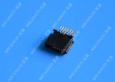 Cina Femmina di piegatura nera del connettore 6P di dati di SATA che rivetta il tipo di pressione per il PC in vendita