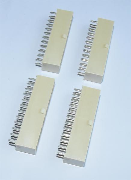 Quality Double Row 2x12P Natural Straight Pin Header with Tin Plated Pins for High-Density Connections on PCB for sale