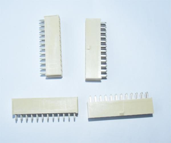 Quality Double Row 2x12P Natural Straight Pin Header with Tin Plated Pins for High for sale