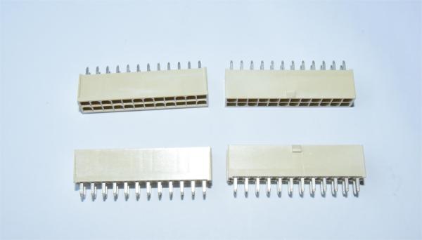 Quality Double Row 2x12P Natural Straight Pin Header with Tin Plated Pins for High for sale