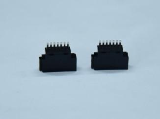 Quality SATA 7p Femal Solder Type 180° Au 15u'' Plated Wire to Board Connector for sale